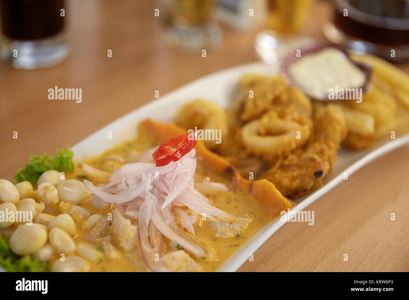 Typical and Traditional Peruvian Dish Seafood Ceviche Stock Photo - Alamy