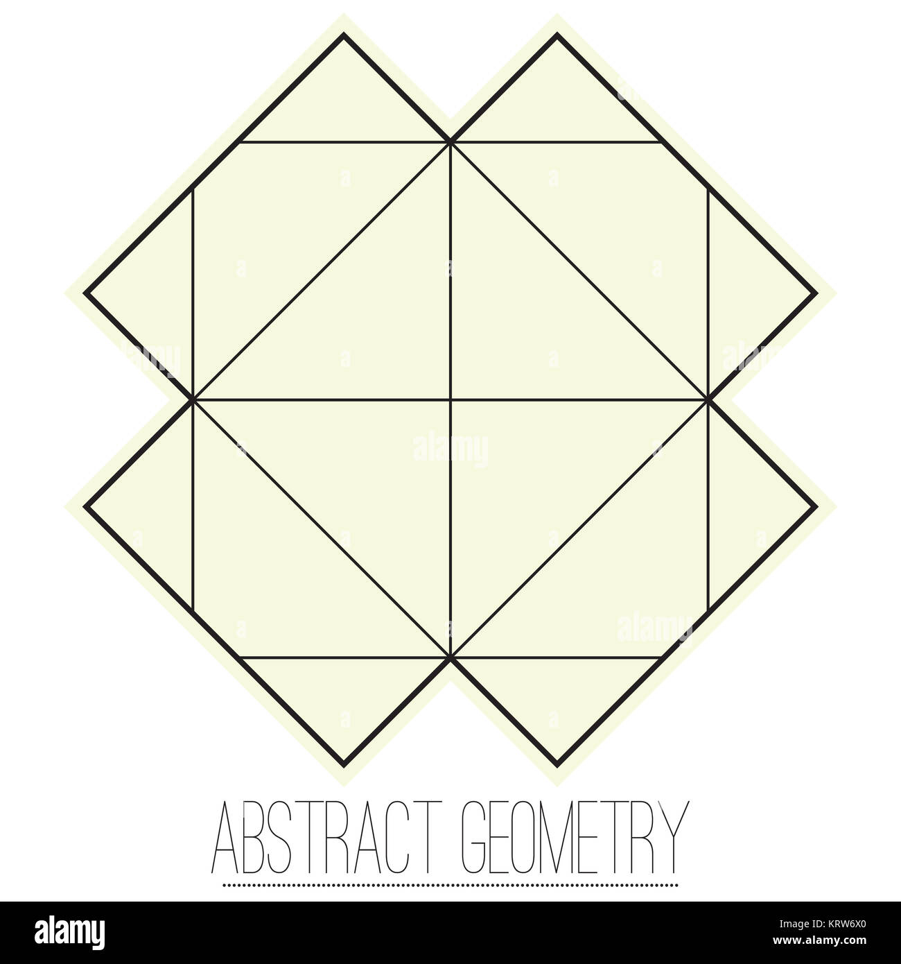 Abstract geometric figure with square Stock Photo - Alamy