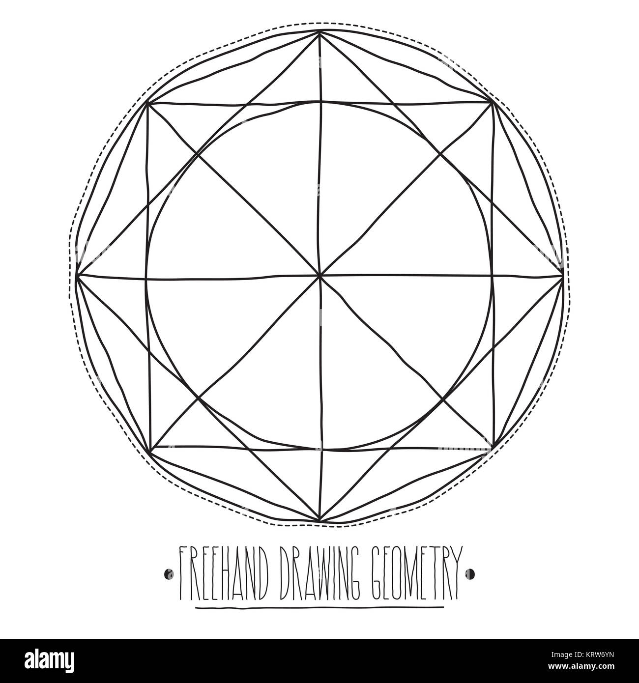 Hollow geometric shapes and elements with lines polyhedrons, tri Stock ...