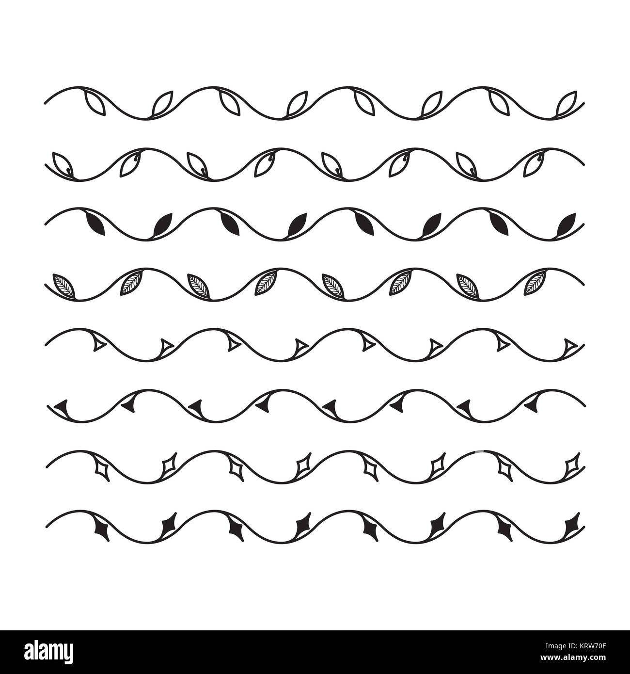 Black And White Wavy Line Border at Jennifer Carranza blog
