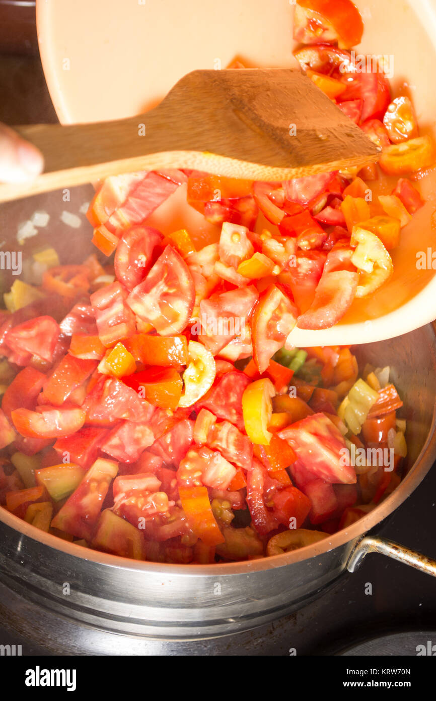 Cooking stew with mixed and colorfull vegetables Stock Photo - Alamy