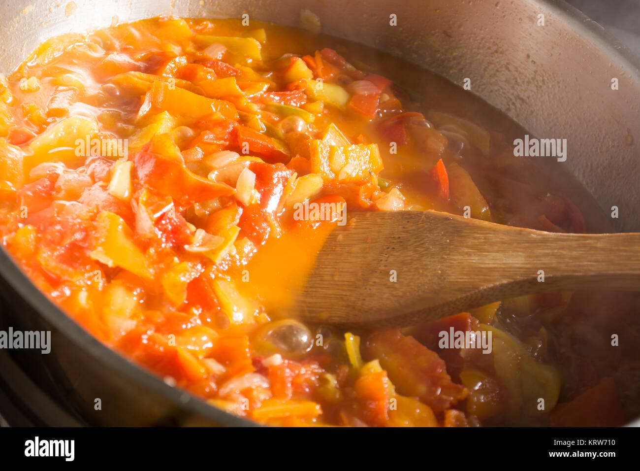 Cooking stew with mixed and colorfull vegetables Stock Photo - Alamy