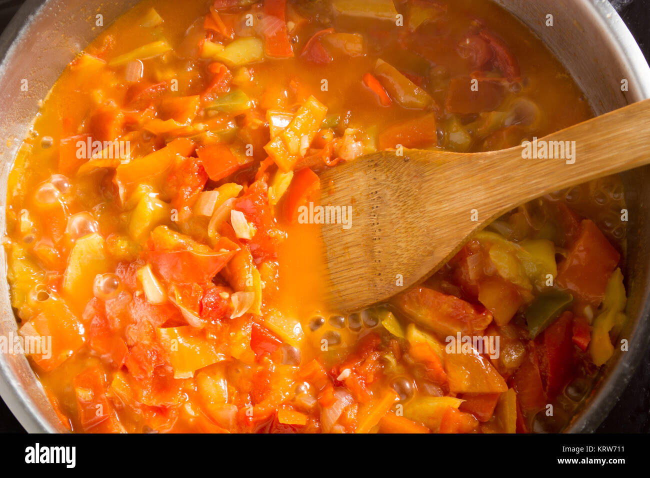 Cooking stew with mixed and colorfull vegetables Stock Photo - Alamy