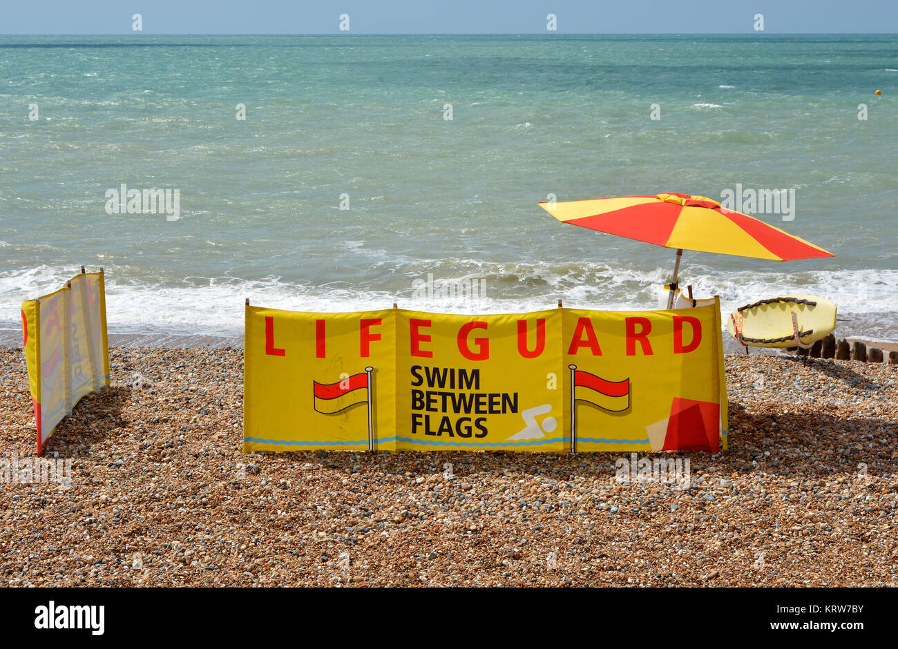 Lifeguard on Brighton Beach, England Stock Photo - Alamy