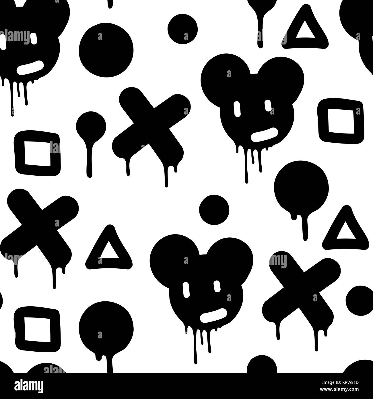 Graffiti seamless pattern Stock Photo - Alamy