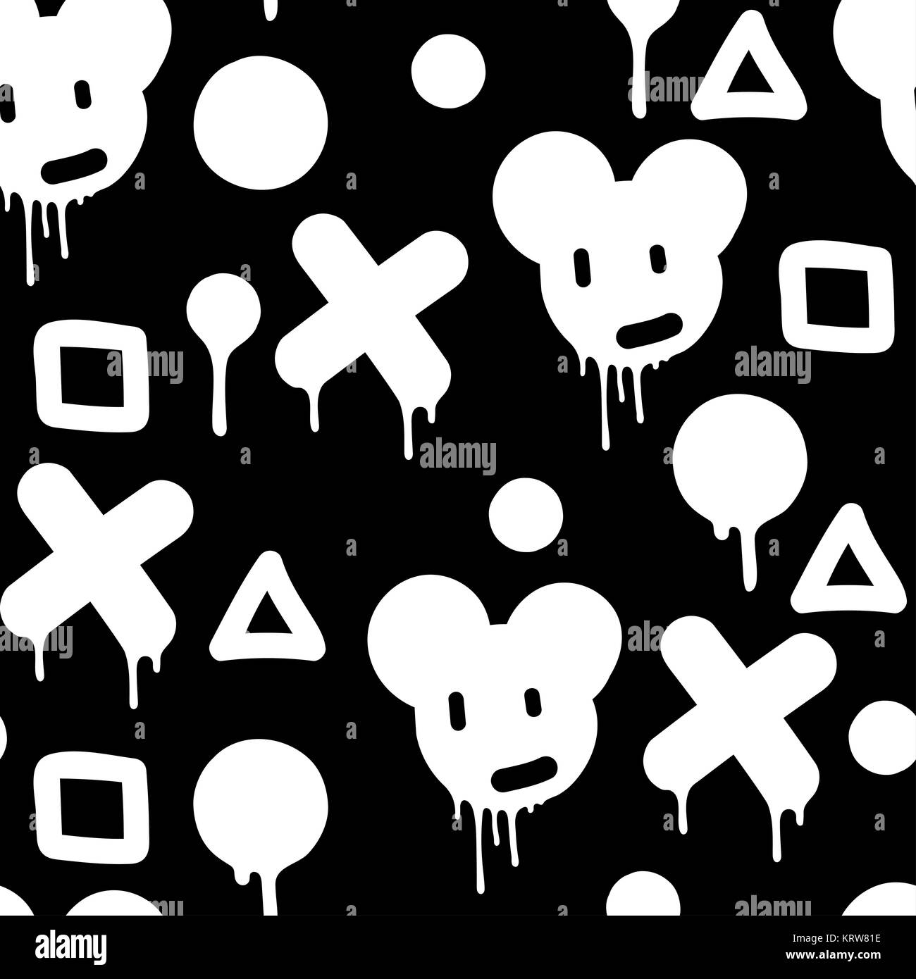 Seamless grunge cross ink Black and White Stock Photos & Images - Alamy