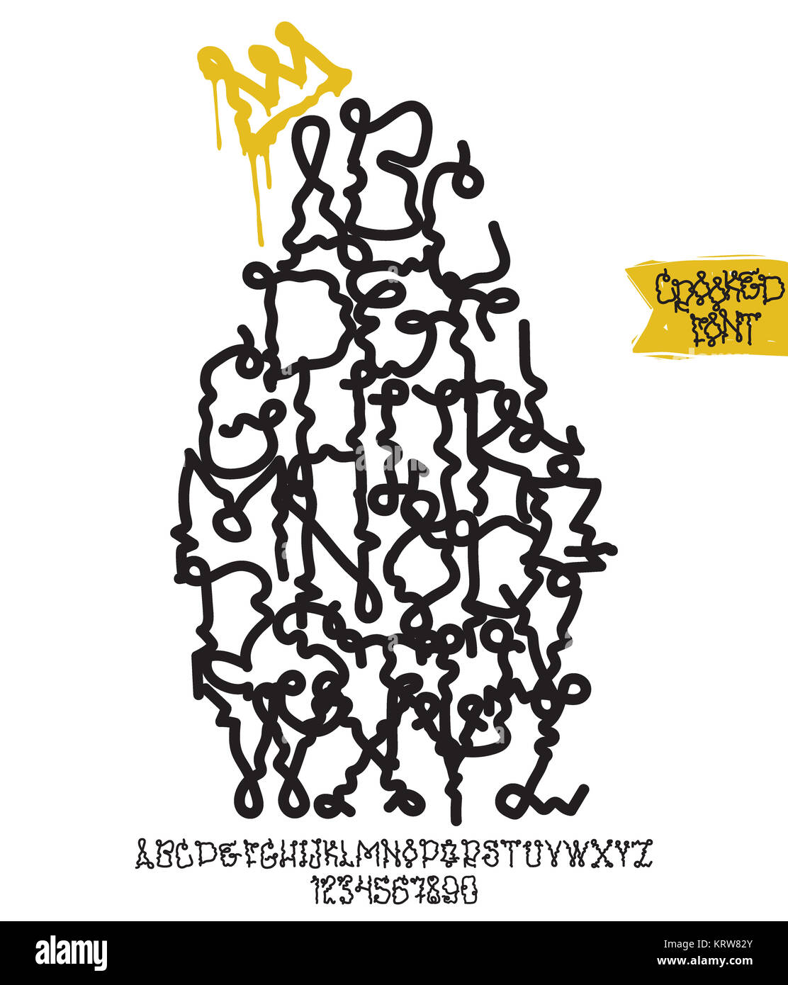 Graffiti bold font Stock Photo - Alamy