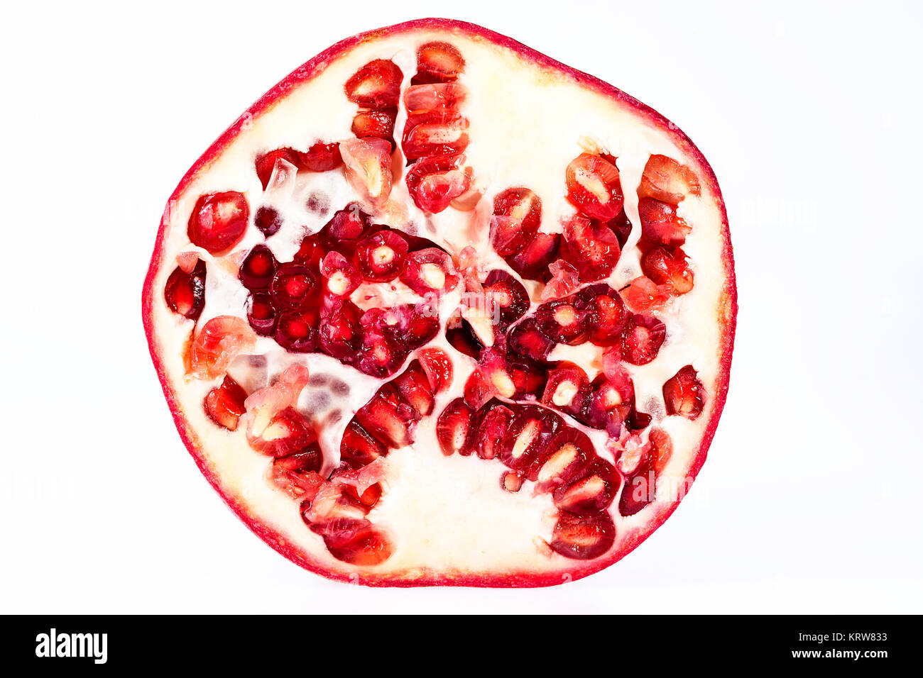 Fruit of red pomegranate isolated on white background, close up Stock ...