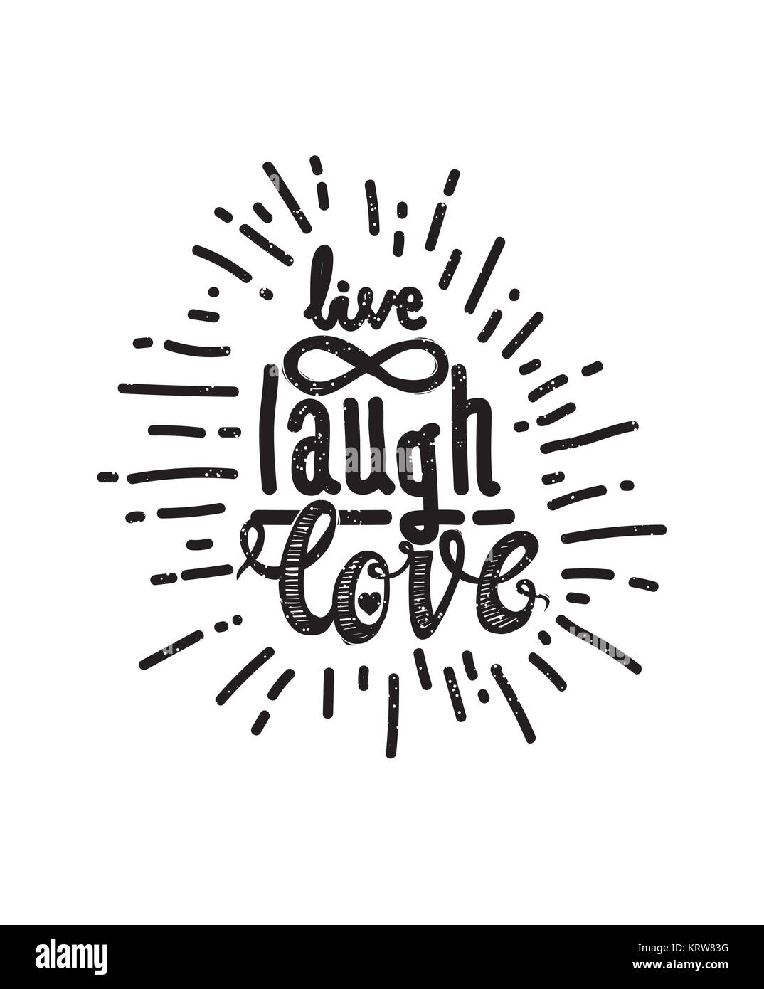 Poster live laugh love Stock Photo - Alamy