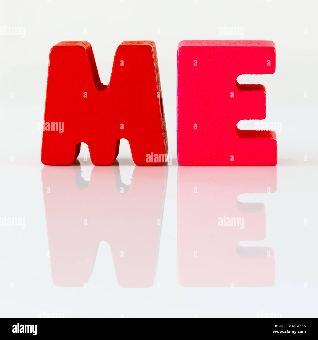 Colorful Wooden Alphabets with Reflection Stock Photo - Alamy