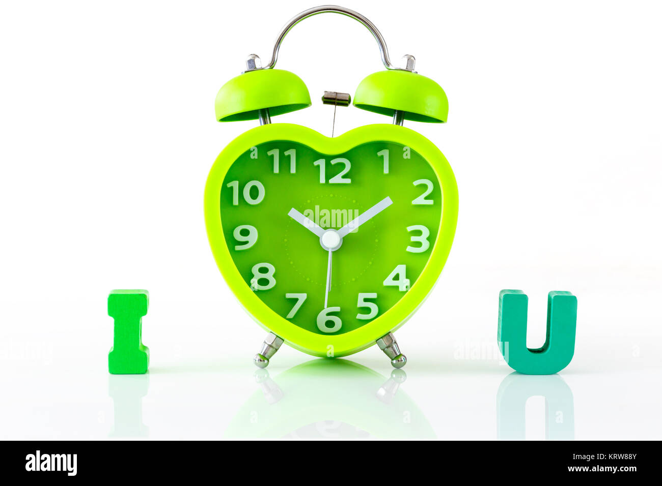 Heart Shaped Clock Wooden Alphabets for Valentin's Concept Stock Photo ...