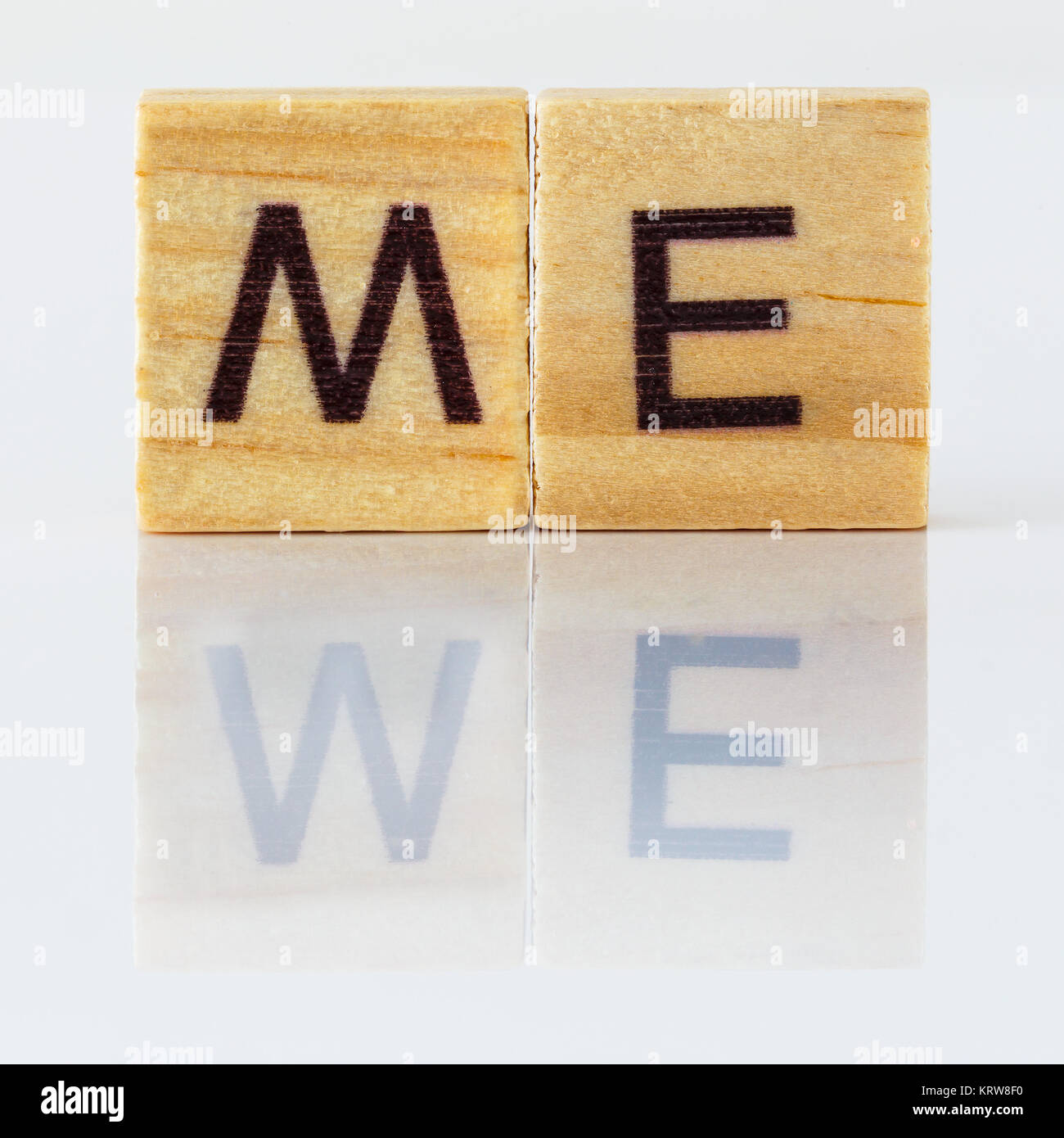 Colorful Wooden Alphabets with Reflection Stock Photo - Alamy