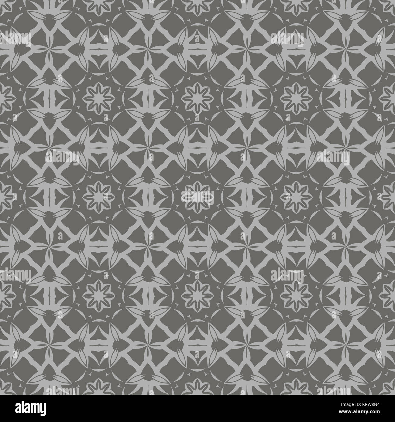 Grey Ornamental Seamless Line Pattern Stock Photo - Alamy
