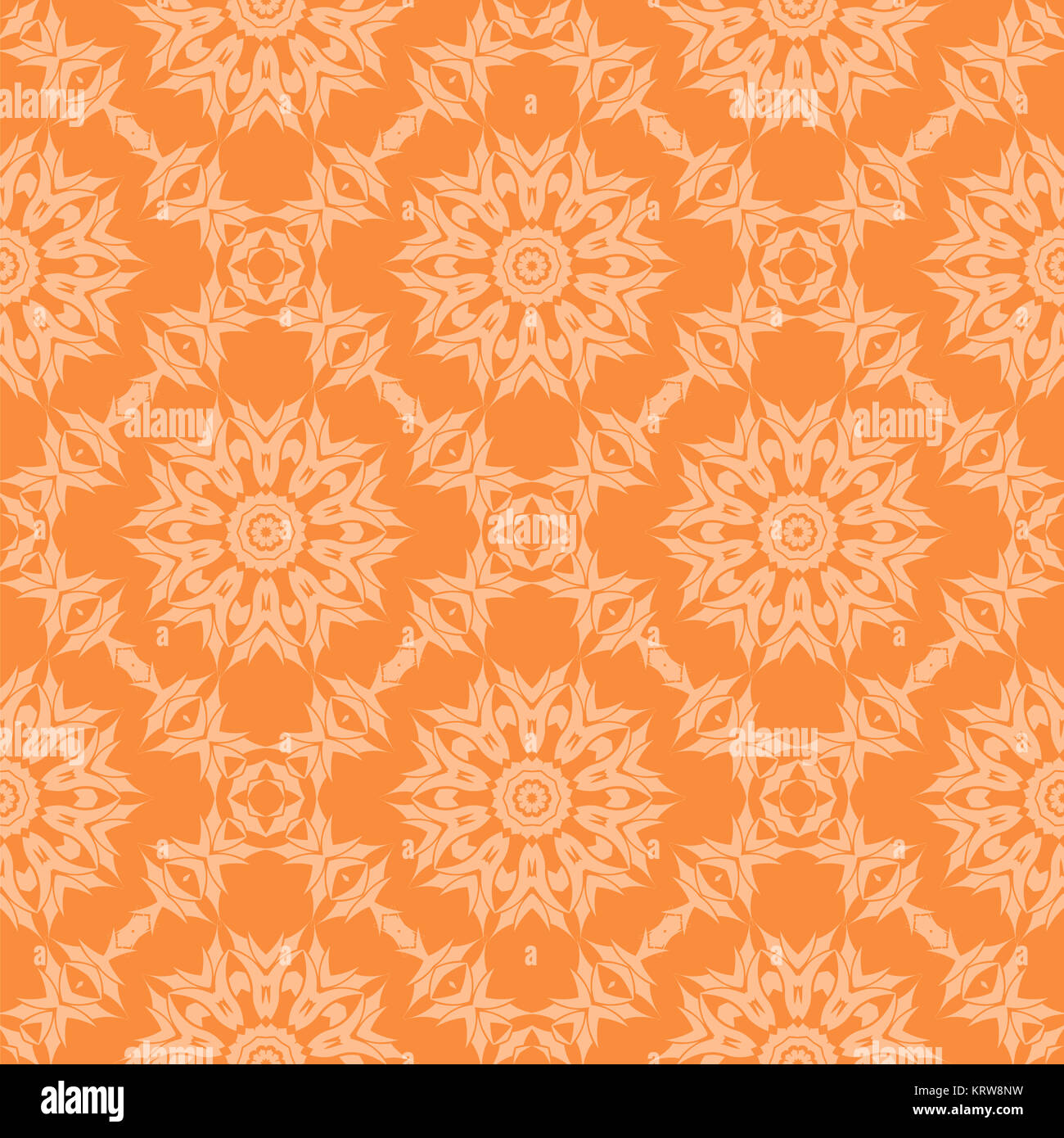 Orange Ornamental Seamless Line Pattern Stock Photo - Alamy