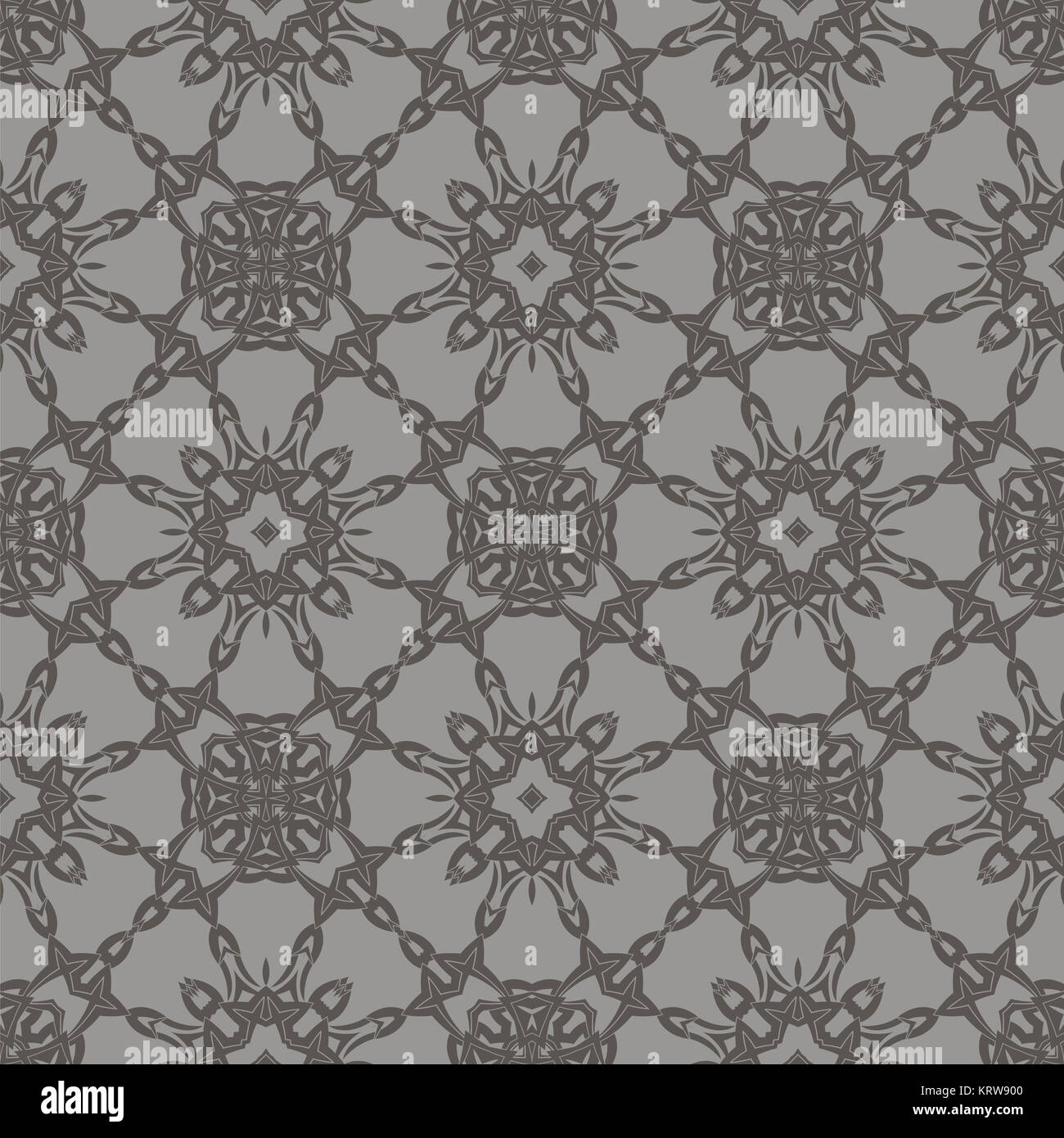 Grey Ornamental Seamless Line Pattern Stock Photo - Alamy