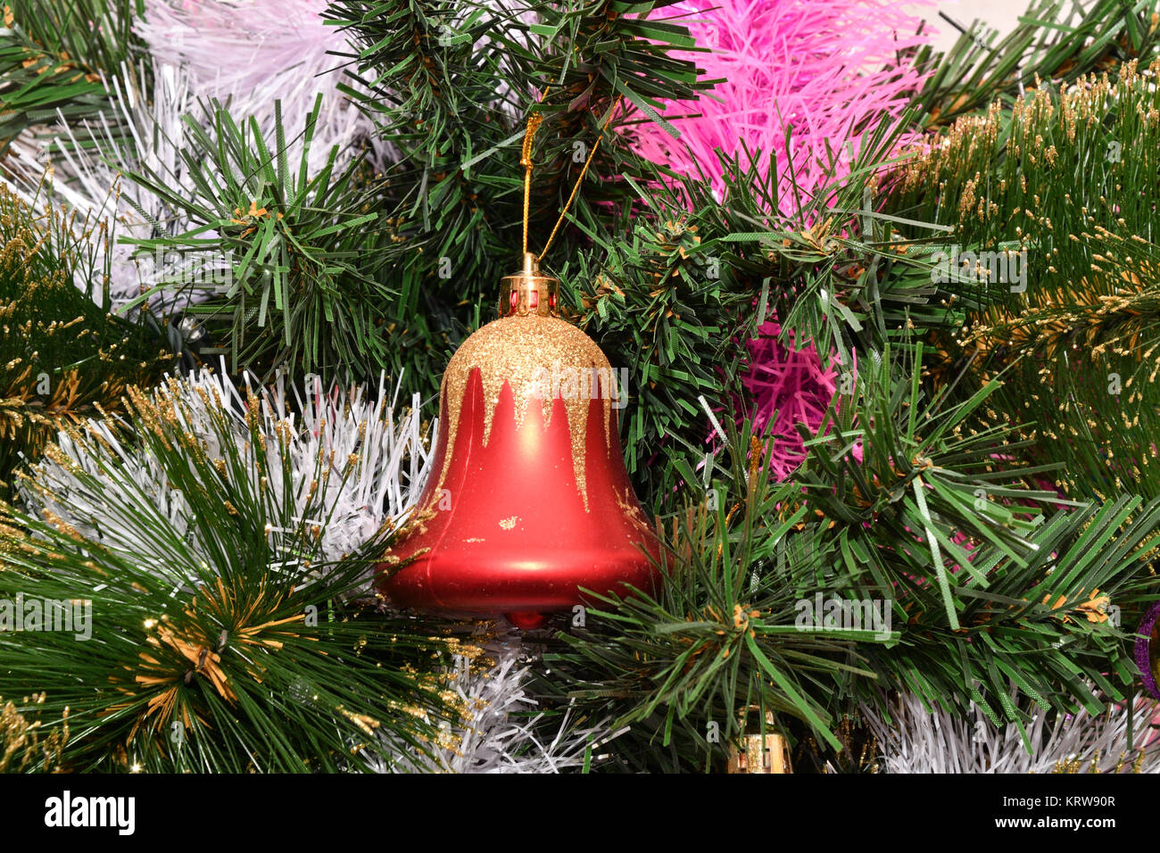 Colorful Christmas ornaments Stock Photo - Alamy