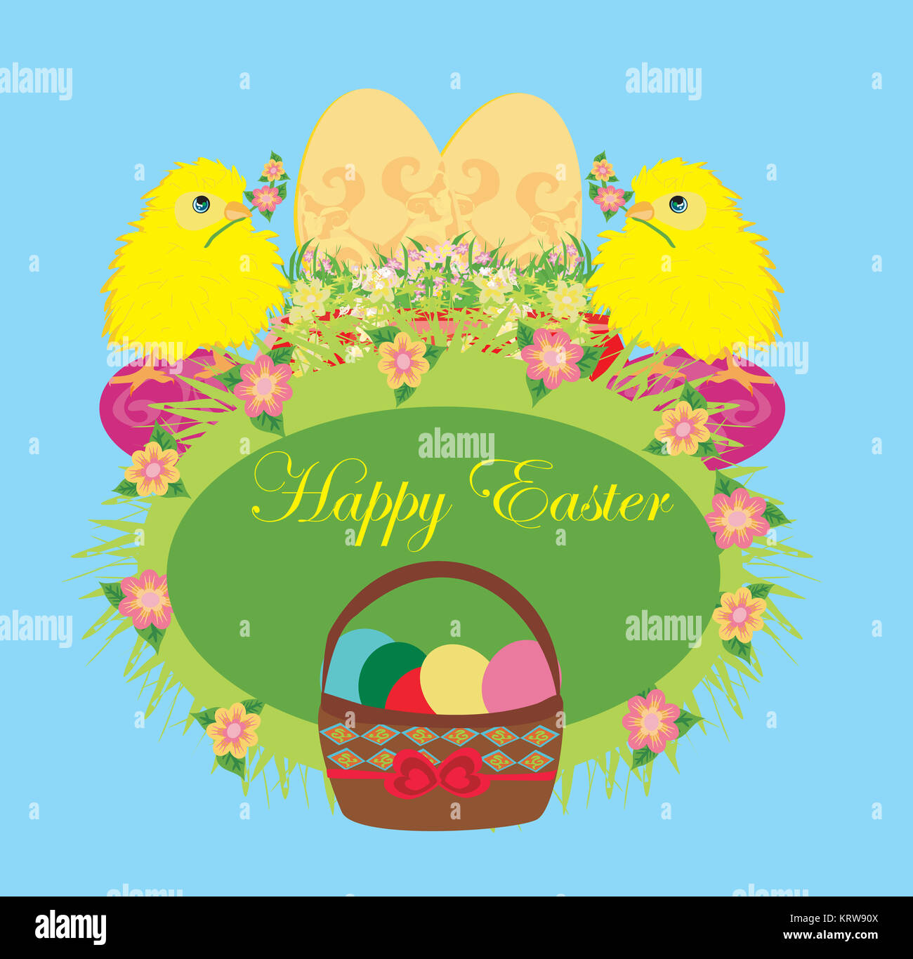 beautiful easter greeting card Stock Photo - Alamy
