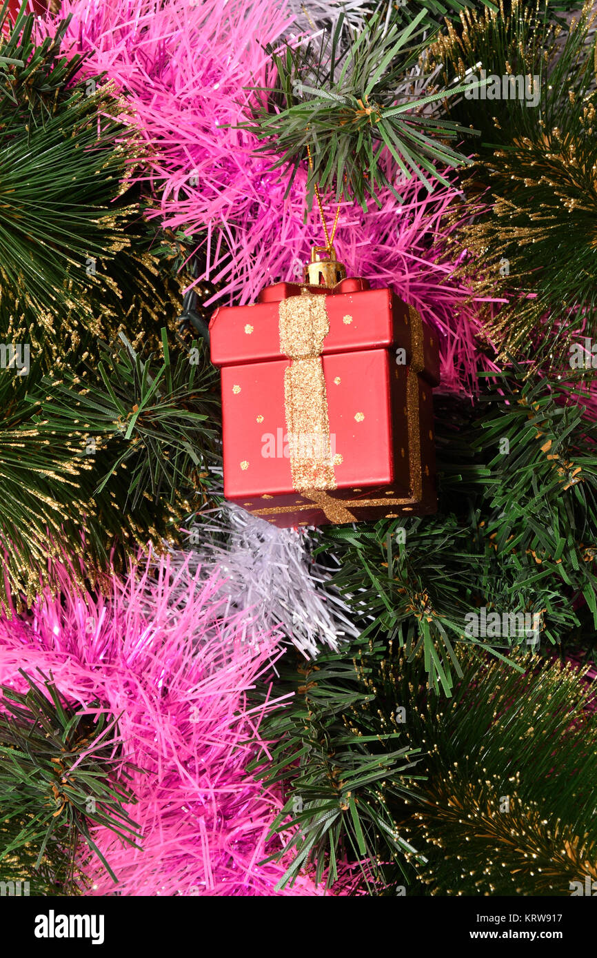 Colorful Christmas ornaments Stock Photo - Alamy