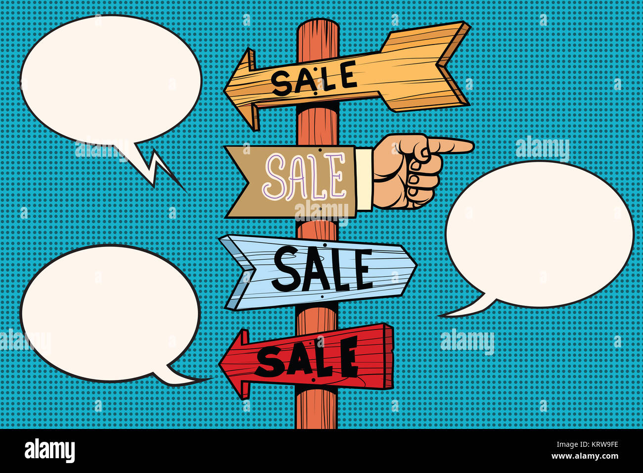 Pointers arrow sale signs navigation Stock Photo - Alamy