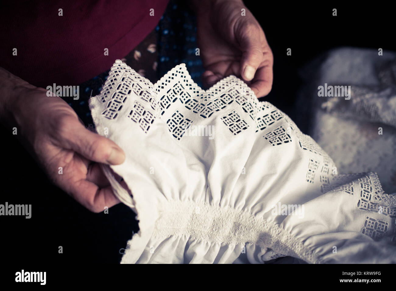 Traditional hand made clothing Stock Photo - Alamy