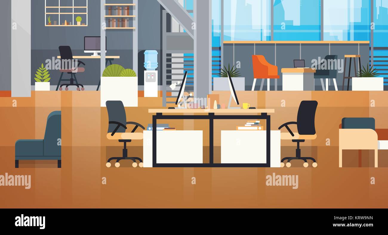 Coworking Office Interior Modern Coworking Center Creative Workplace ...