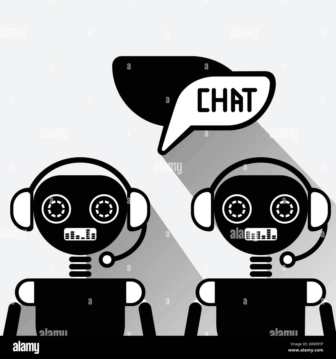 Chatbot Service Icon Concept Black Chat Bot Or Chatterbot Online ...