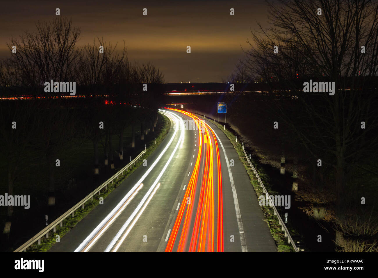 road at night Stock Photo - Alamy