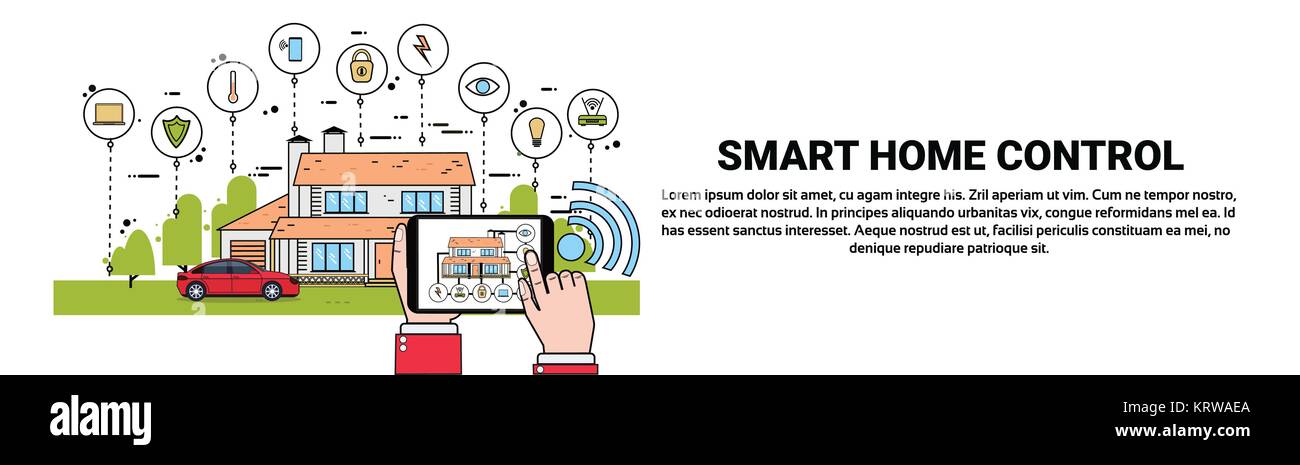 Hand Hold Digital Tablet With Smart Home Control System Application ...