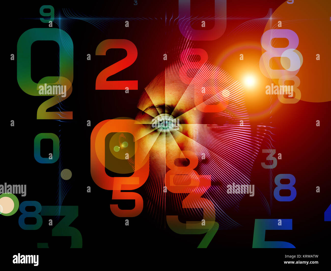 Realms of World of Numbers Stock Photo - Alamy