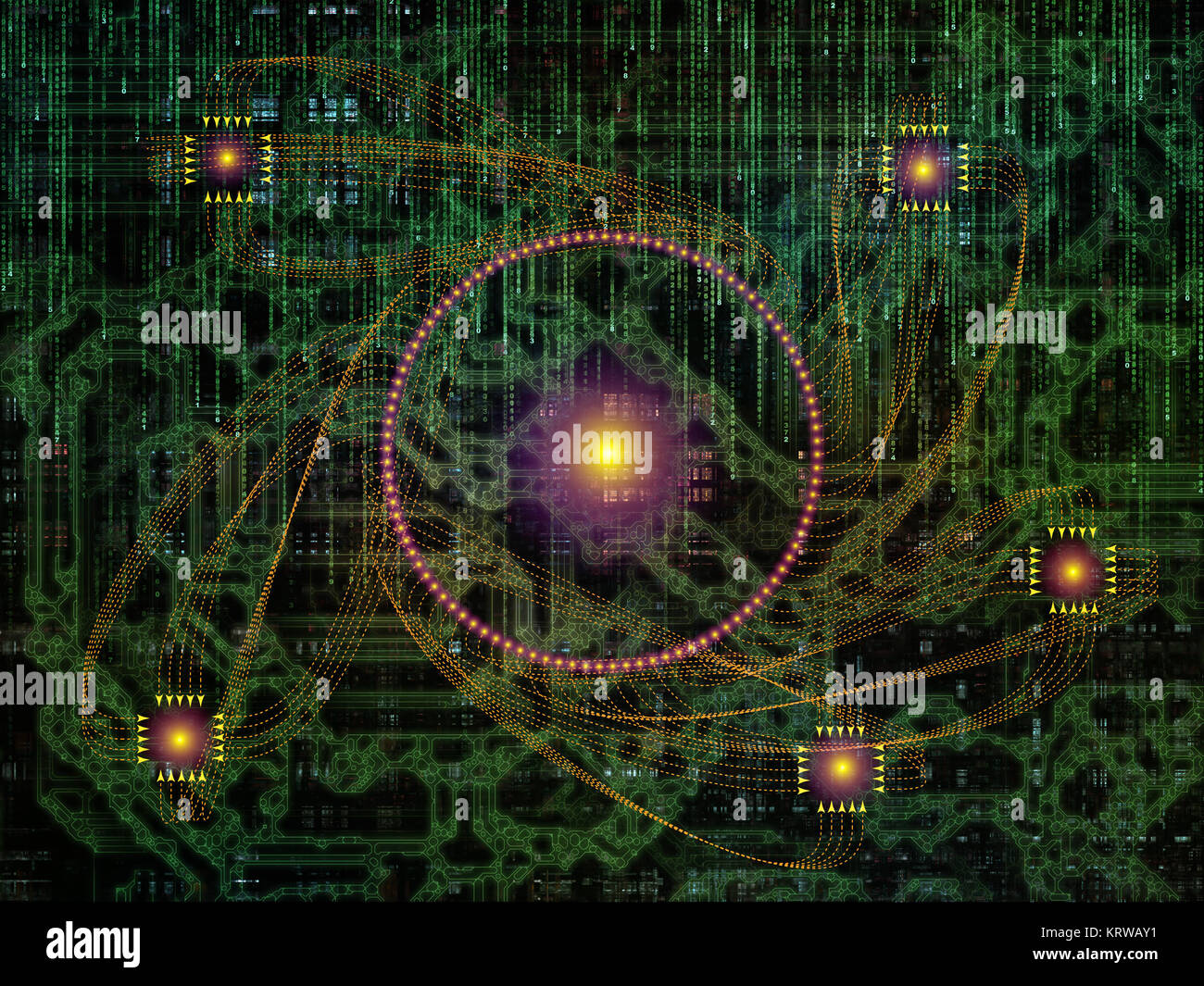 Elements of Technology Links Stock Photo - Alamy