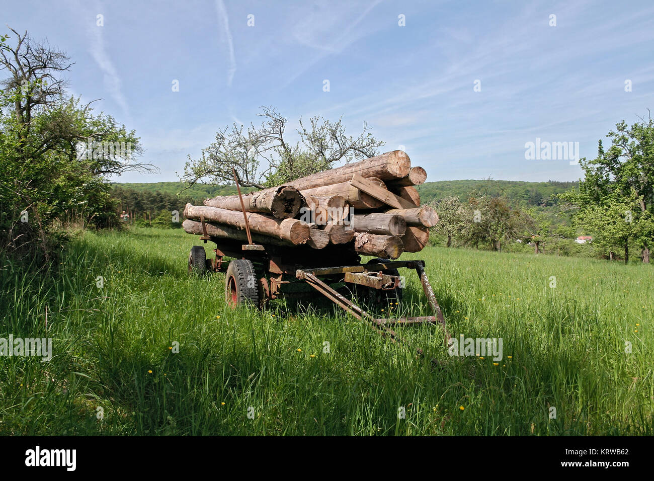 Trailer load of firewood hi-res stock photography and images - Alamy