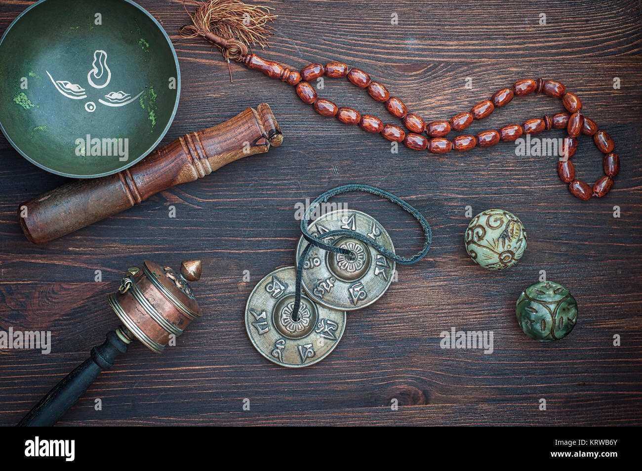 diverse ethnic objects for meditation and relaxation Stock Photo - Alamy