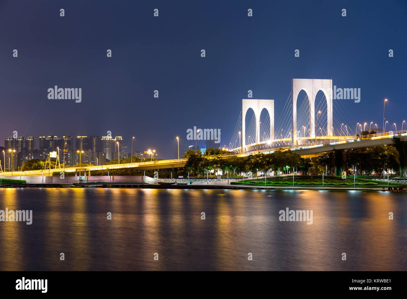 Macau skyline at night Stock Photo - Alamy
