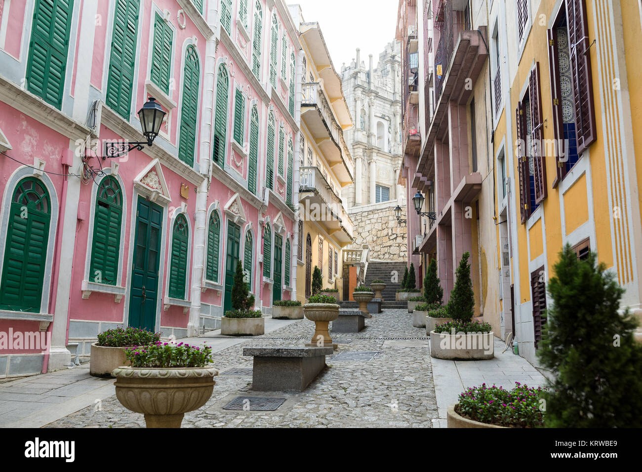 Macau city old town Stock Photo - Alamy