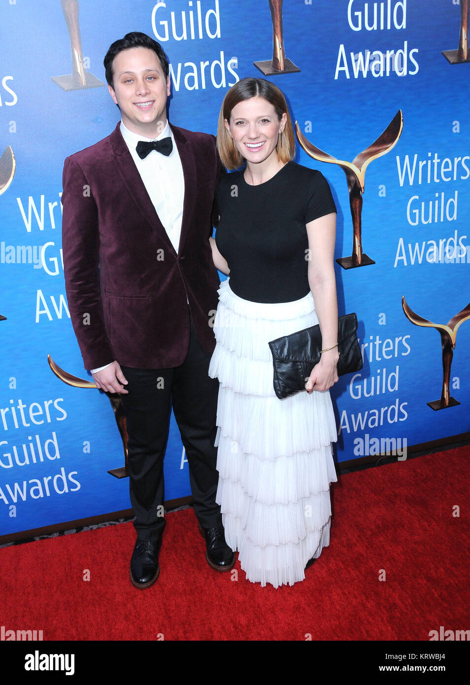 BEVERLY HILLS, CA - FEBRUARY 19: Writer Cameron Fay (L) and guest ...
