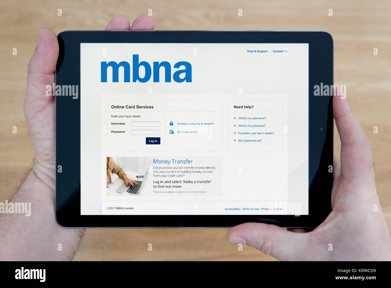 Mbna screen hi-res stock photography and images - Alamy