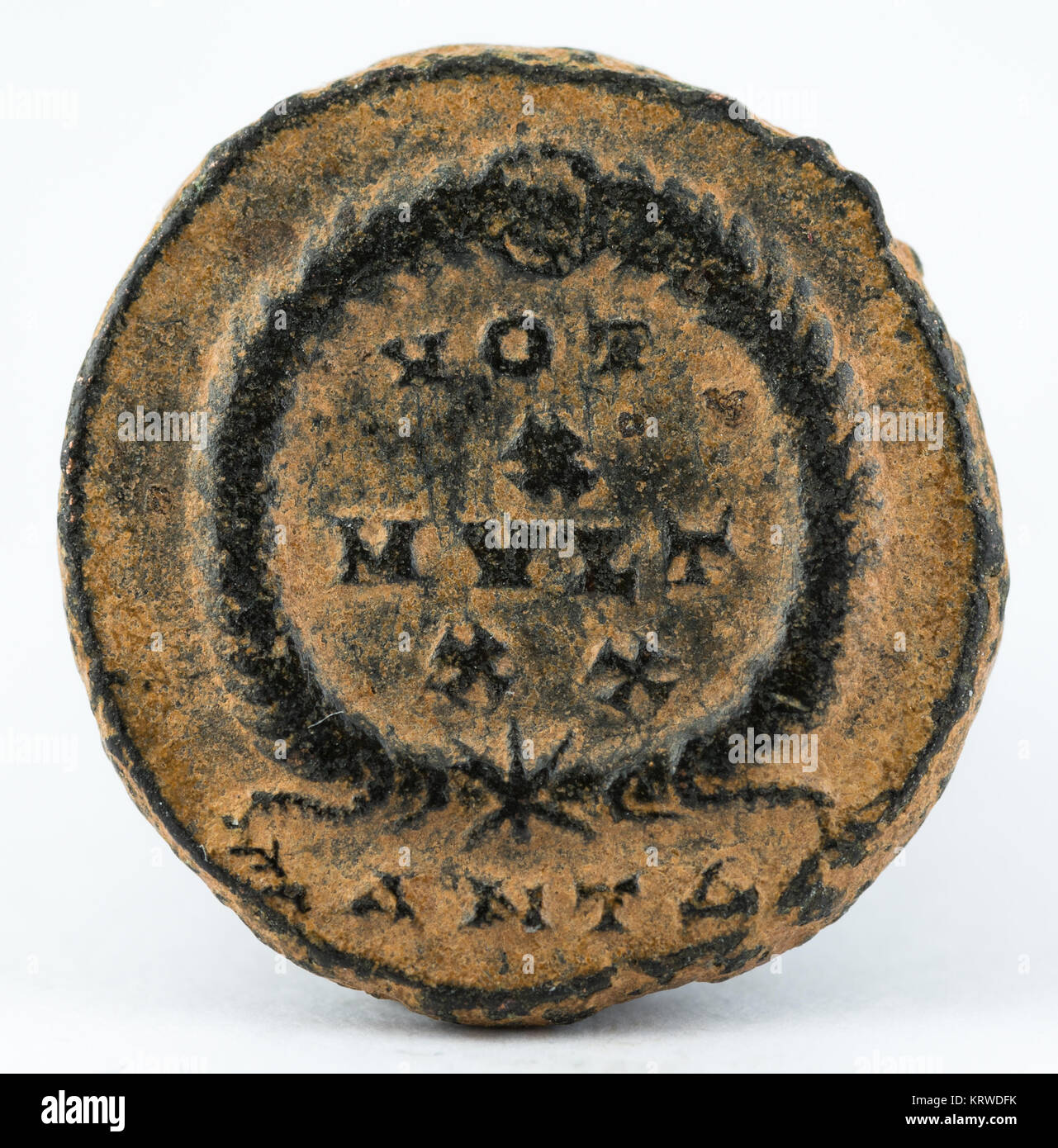 Ancient Roman copper coin of Julian II. Reverse Stock Photo - Alamy