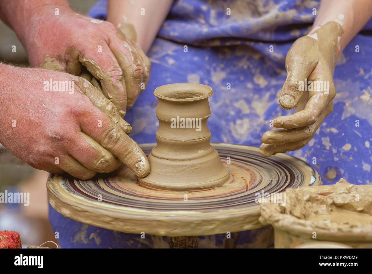 preparing the pot is interesting profession Stock Photo - Alamy