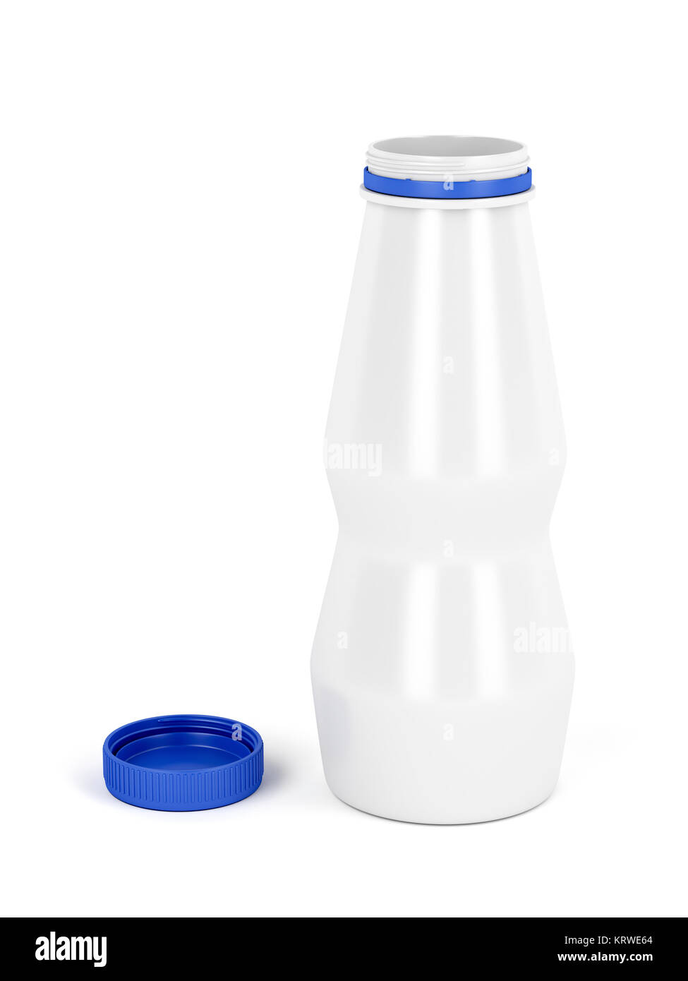 Open plastic bottle for milk Stock Photo - Alamy