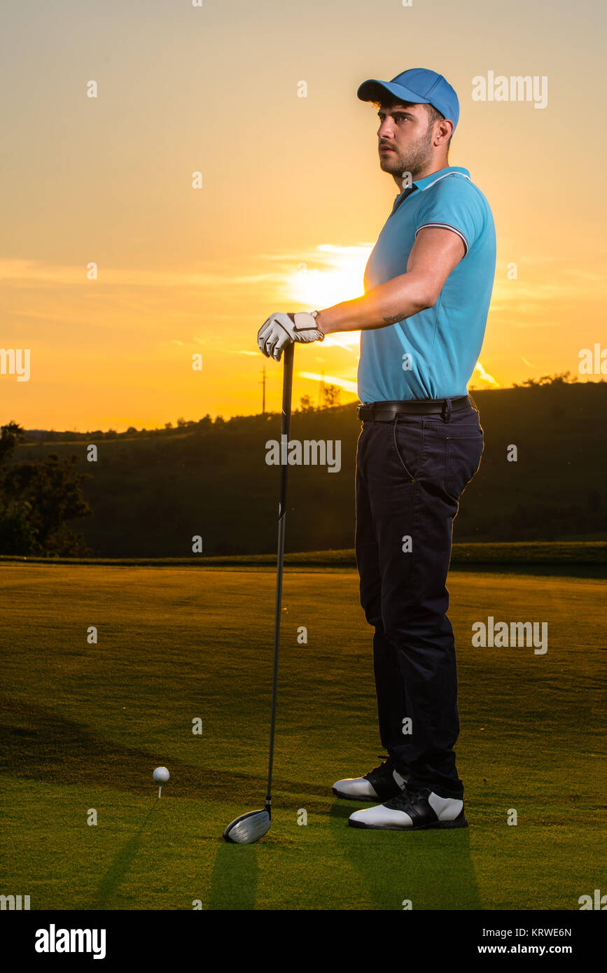 Man Playing Golf Stock Photo - Alamy