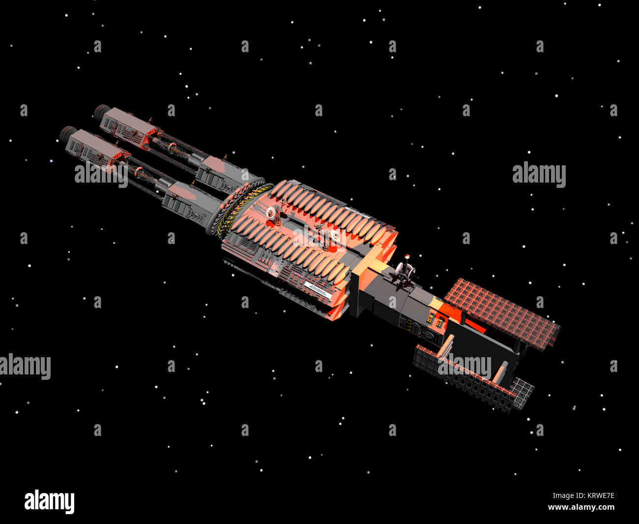 spaceship in space Stock Photo - Alamy