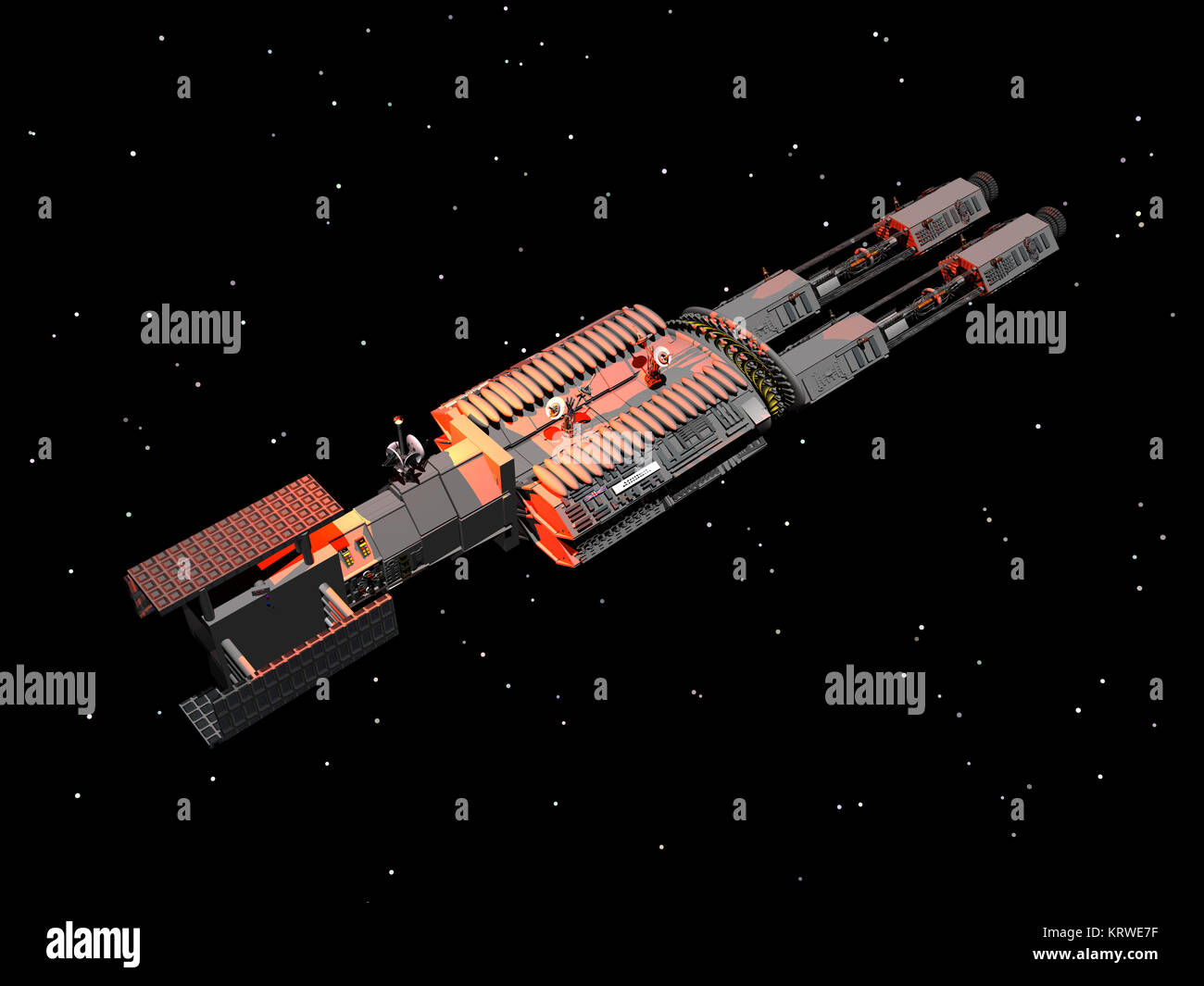 spaceship in space Stock Photo - Alamy