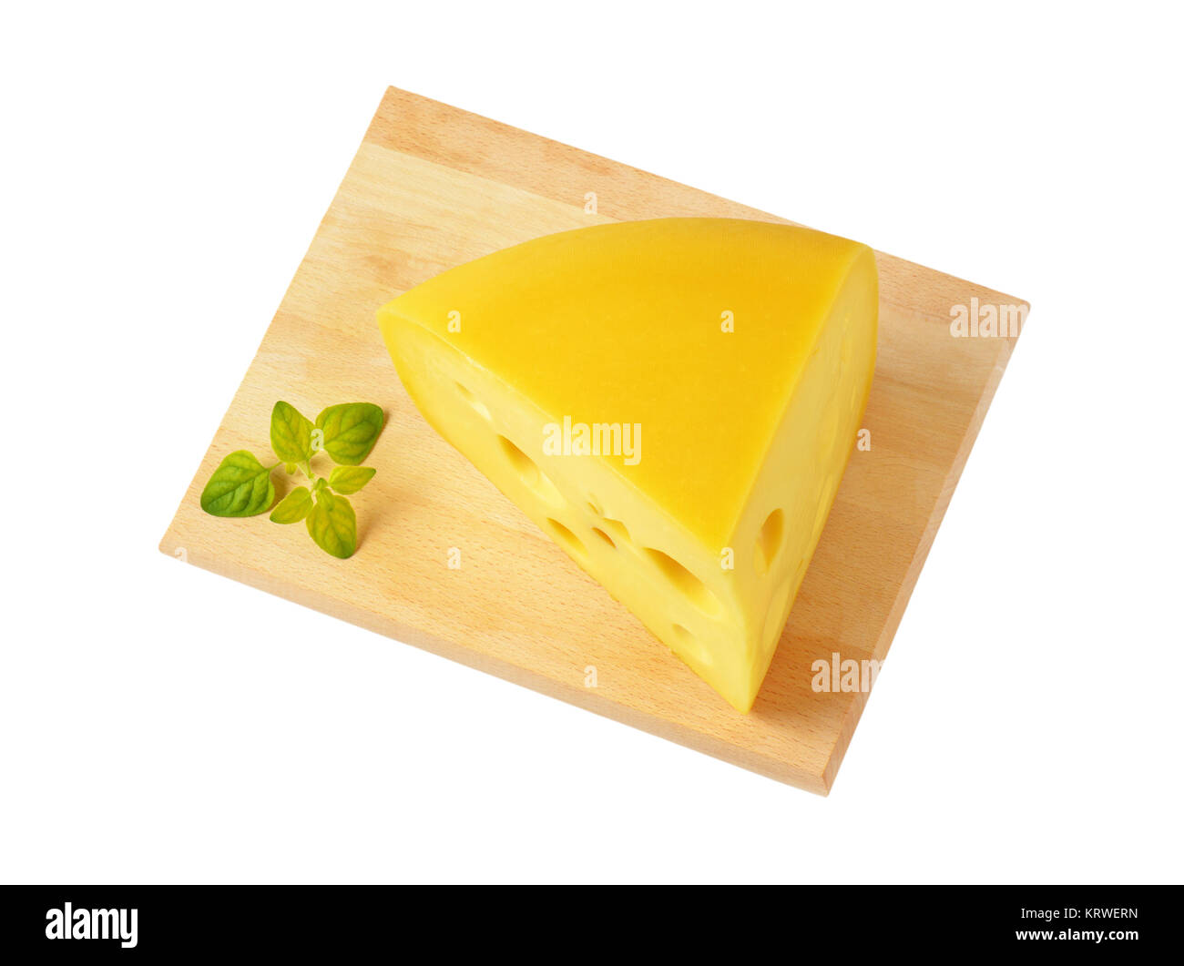 wedge of Swiss cheese Stock Photo - Alamy