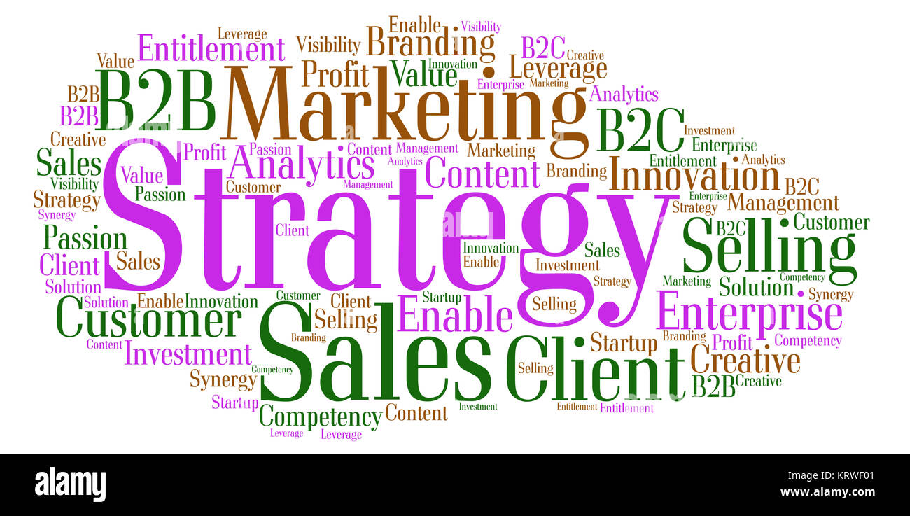 Strategy Word Cloud Stock Photo - Alamy