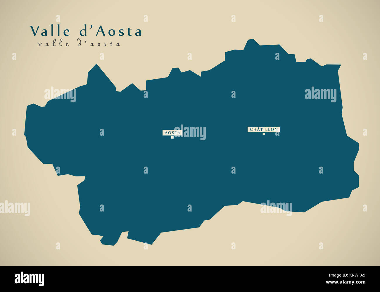 Aosta map hi-res stock photography and images - Alamy