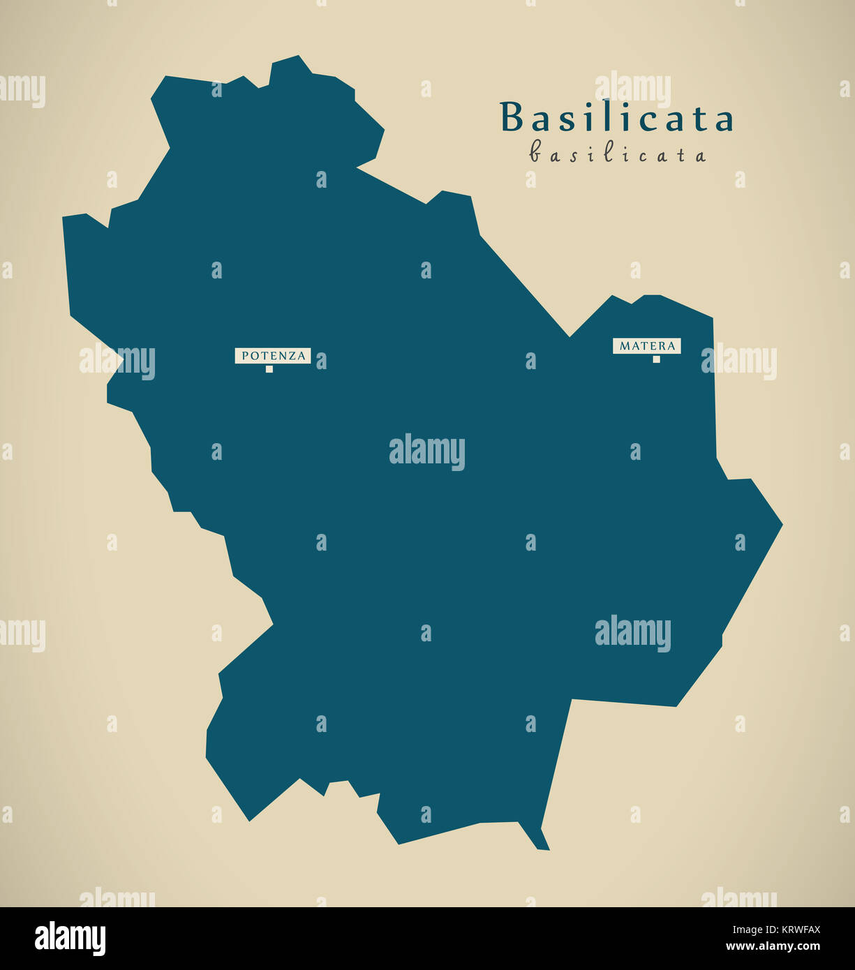 Basilicata map hi-res stock photography and images - Alamy