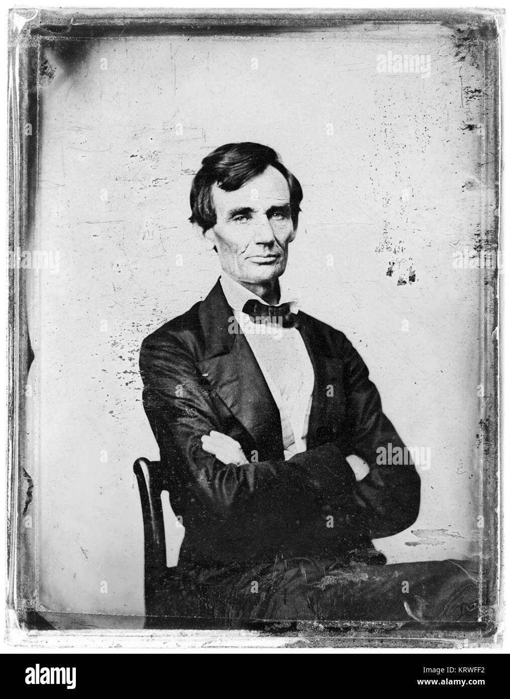 President lincoln with no beard Black and White Stock Photos & Images ...