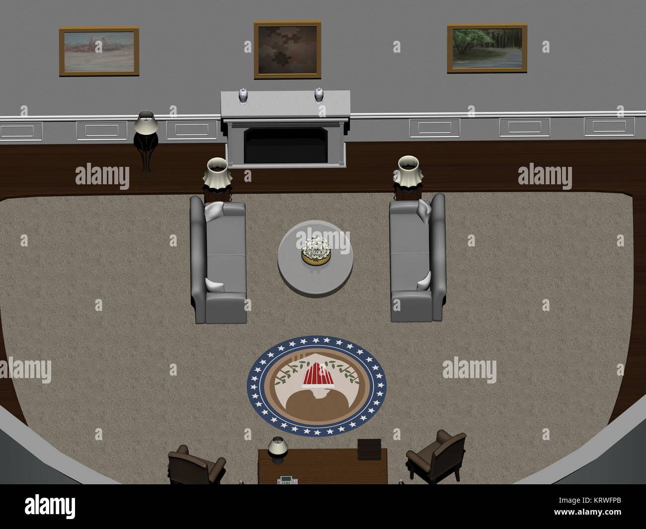 oval office in the white house Stock Photo - Alamy