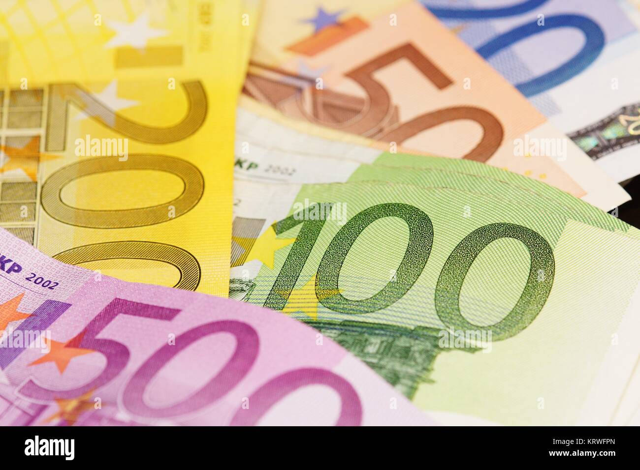 various euro banknotes Stock Photo - Alamy