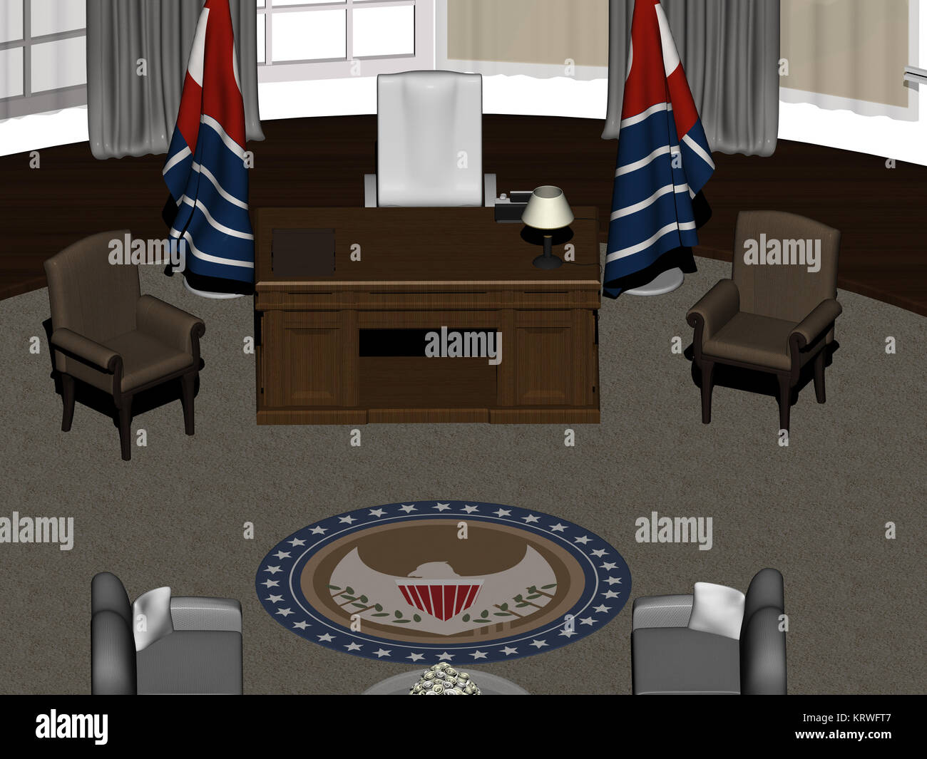 oval office in the white house Stock Photo - Alamy
